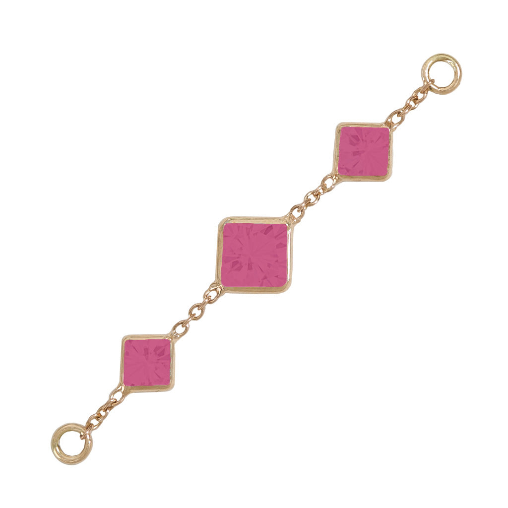 35mm Solid Gold Triple Ruby Accessory Chain – Jimmy Buddha Designs