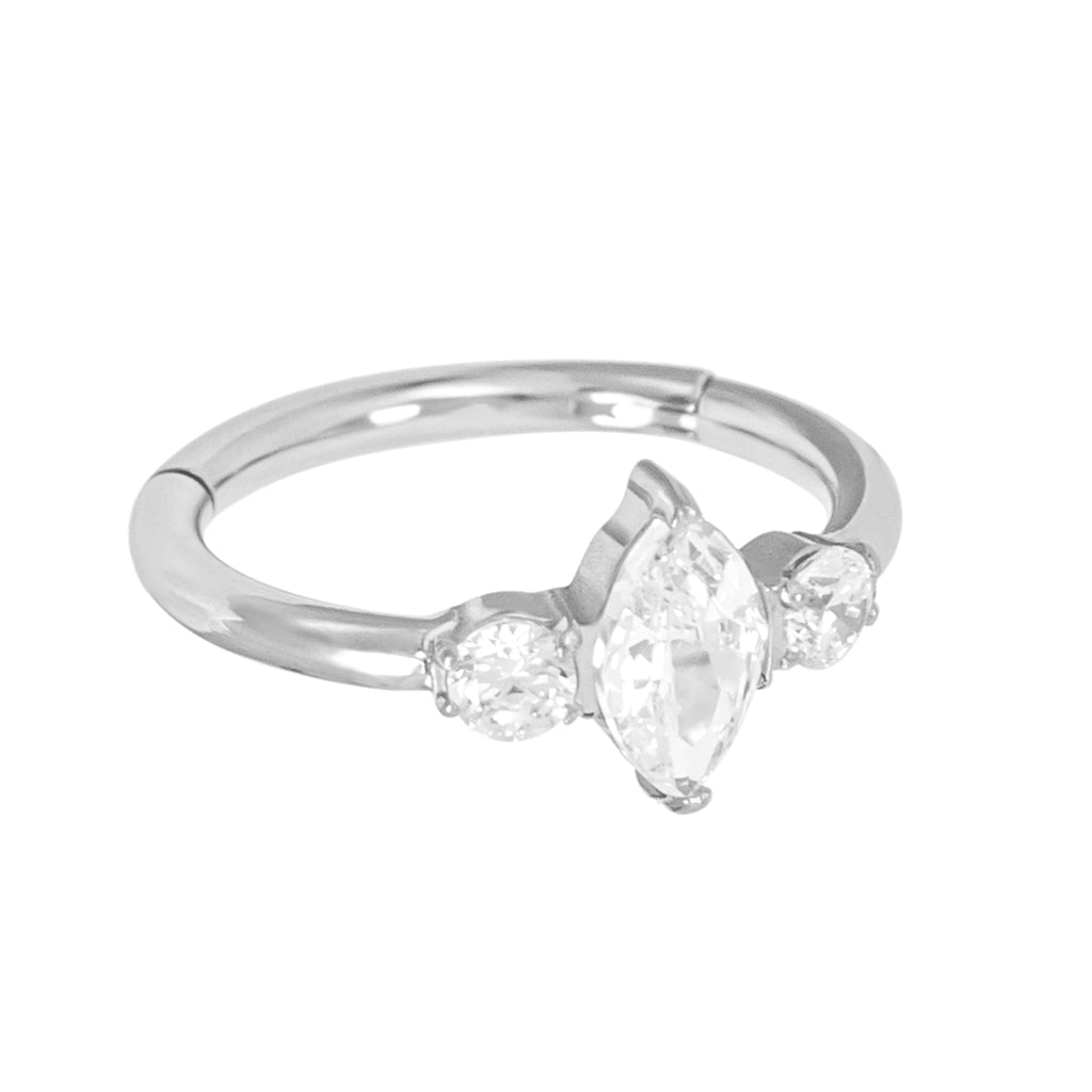 Titanium Engaged Clicker - Clear CZ 1.2mm (16g) – Jimmy Buddha Designs