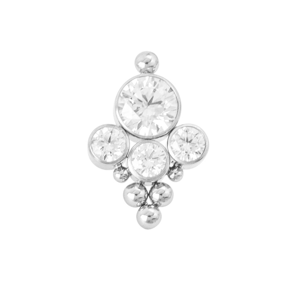 Titanium Cluster Threadless End - Clear CZ (18g/16g) – Jimmy Buddha Designs