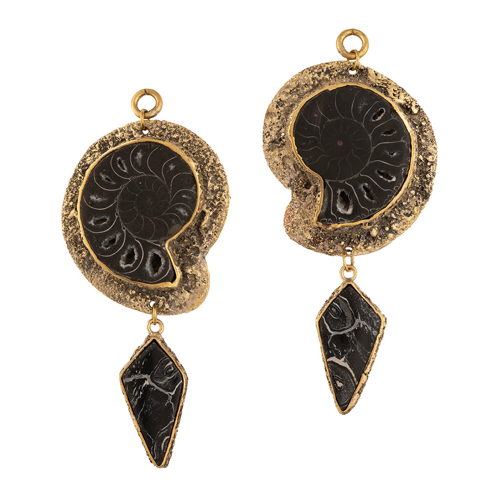 Ammonite & Fossilized Black Palm Root – Jimmy Buddha Designs