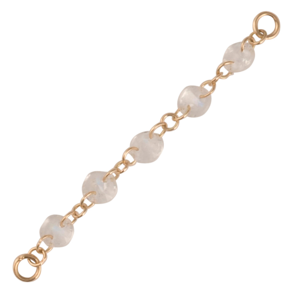 30mm Solid Gold Rainbow Moonstone Accessory Chain – Jimmy Buddha Designs