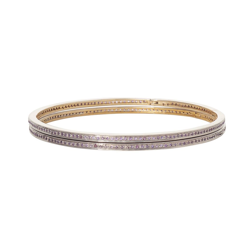 Amethyst Pave Hoops – Jimmy Buddha Designs