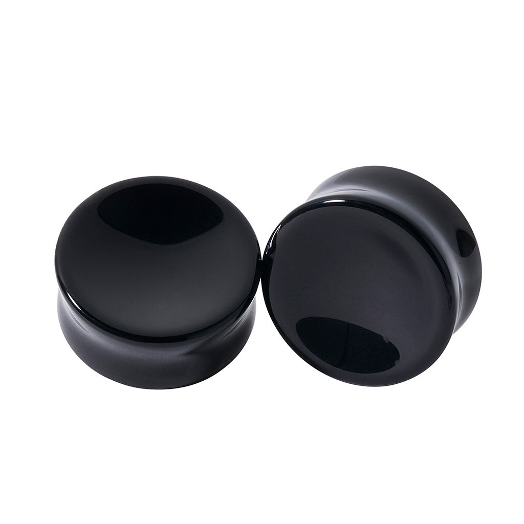 Black Obsidian Concave Plugs – Jimmy Buddha Designs