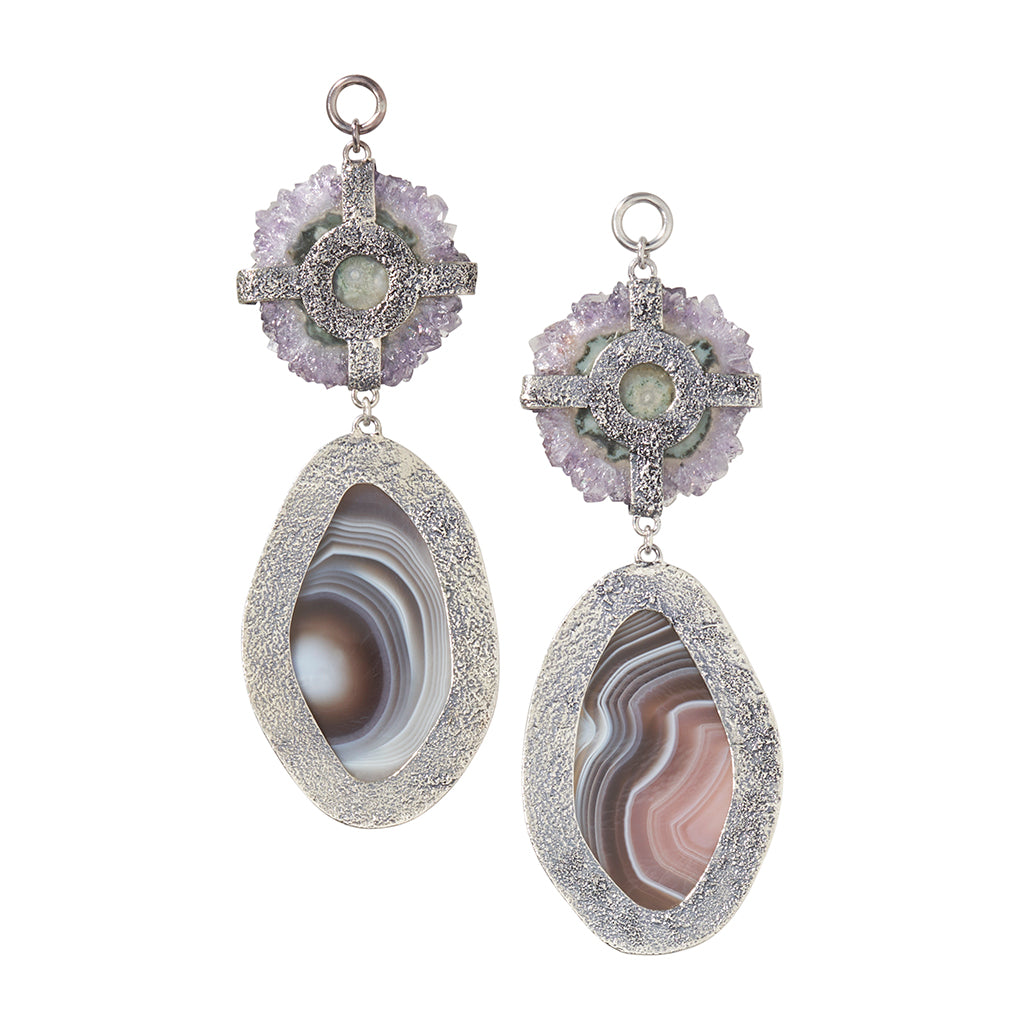 Botswana Agate & Stalactite Dangles – Jimmy Buddha Designs