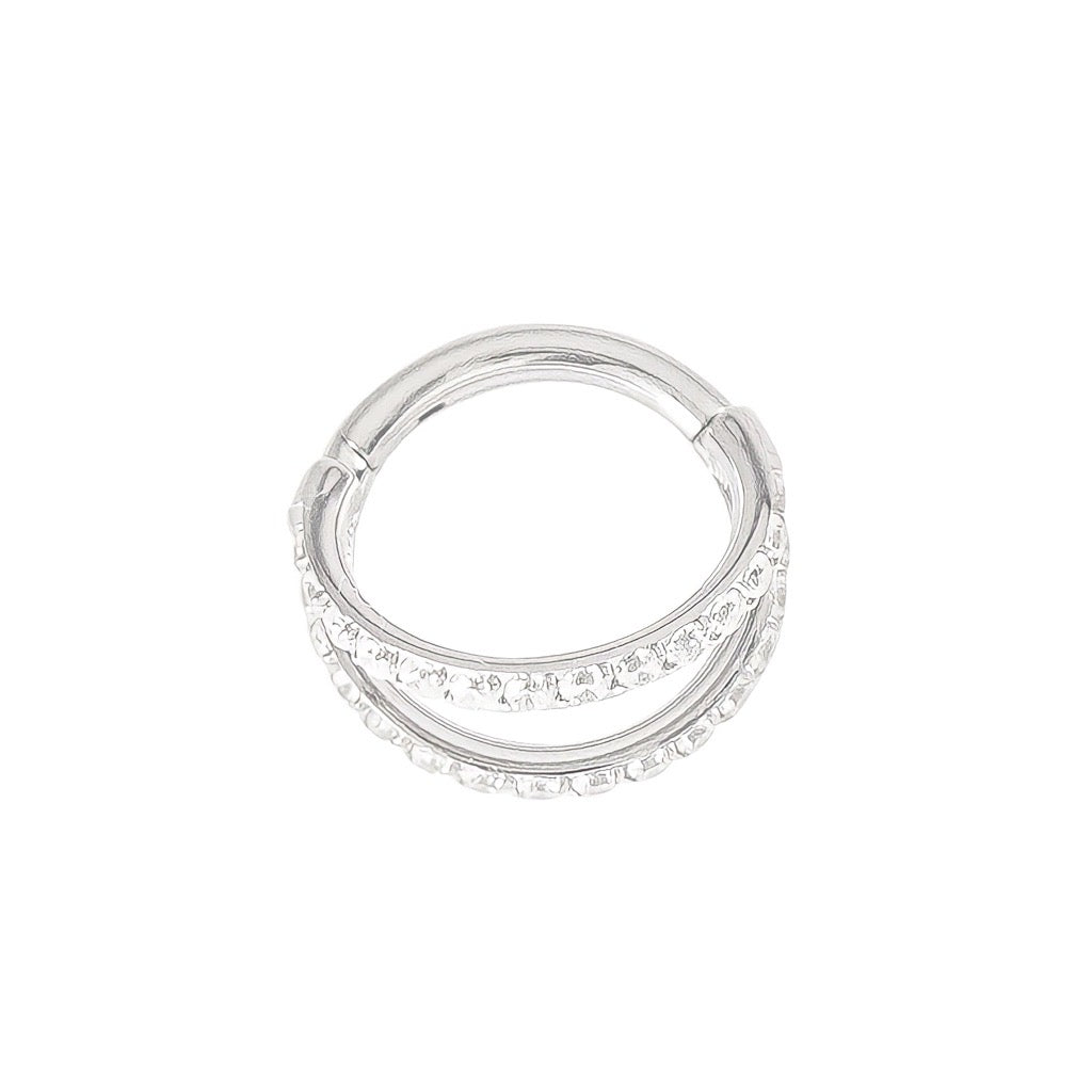 Titanium Double Row Clicker - Clear CZ (16g) – Jimmy Buddha Designs