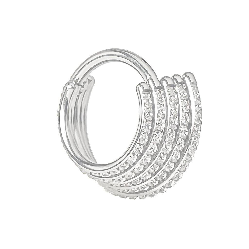 Titanium Five Stack Clicker - Clear CZ (16g) – Jimmy Buddha Designs