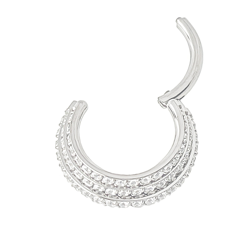 Titanium Triple Stack Clicker - Clear CZ (16g) – Jimmy Buddha Designs
