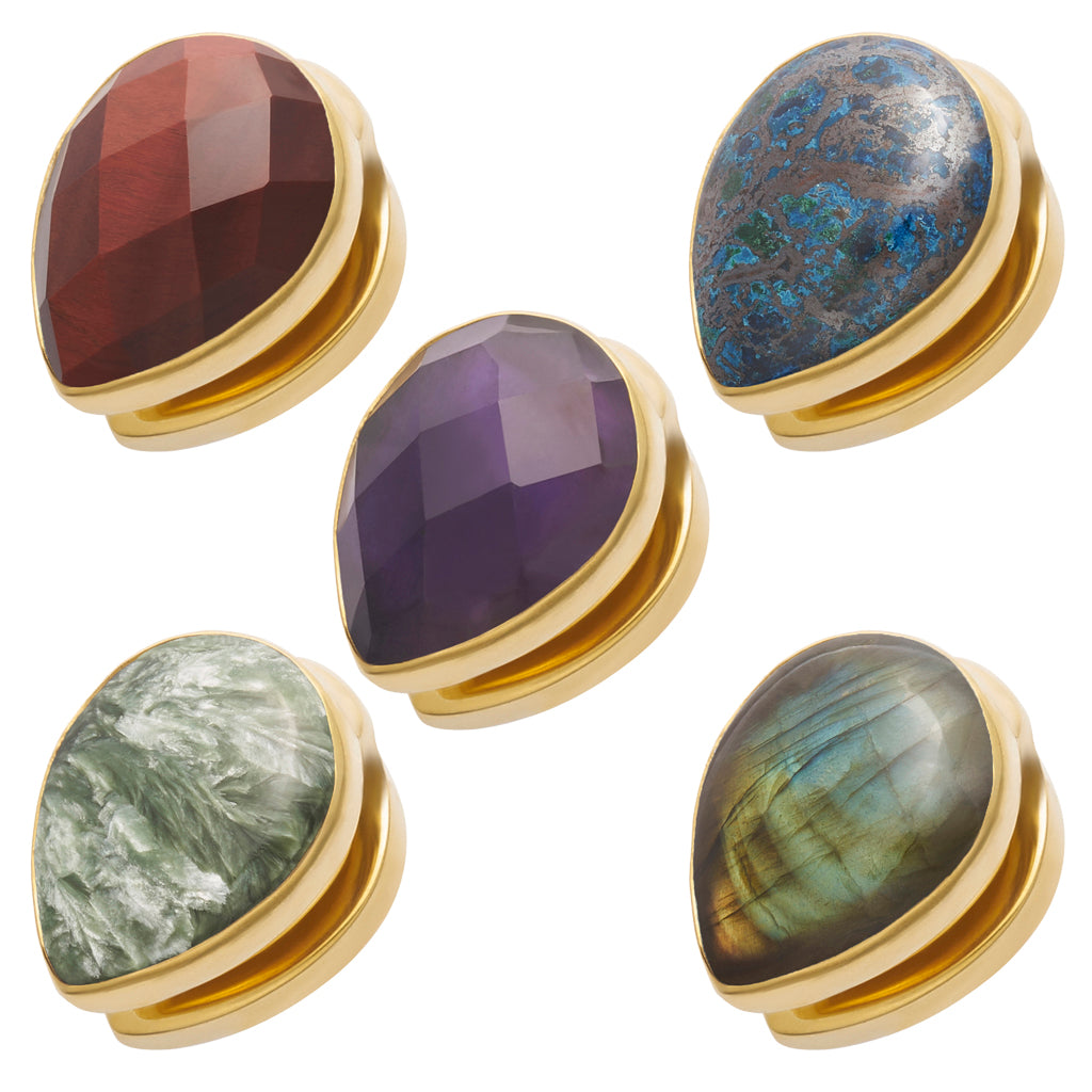 12.5mm (1/2") White Brass Stone Spades – Jimmy Buddha Designs